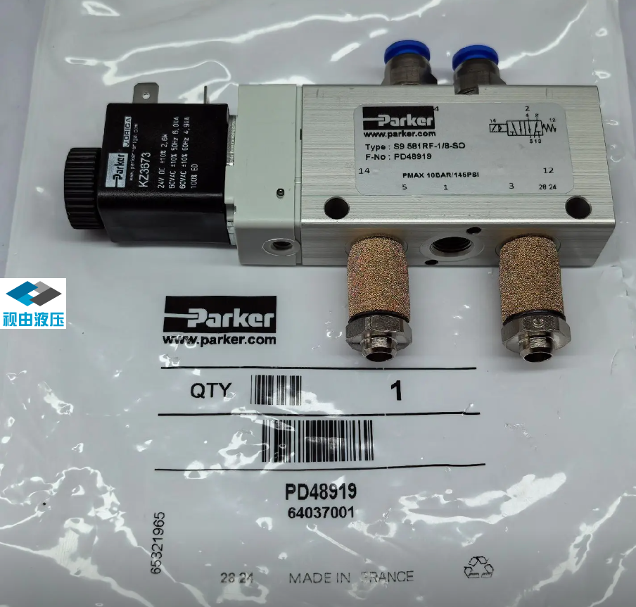 PD48919 S9 581RF-1/8-SO派克PARKER气动阀 - 上海视由液压设备有限公司